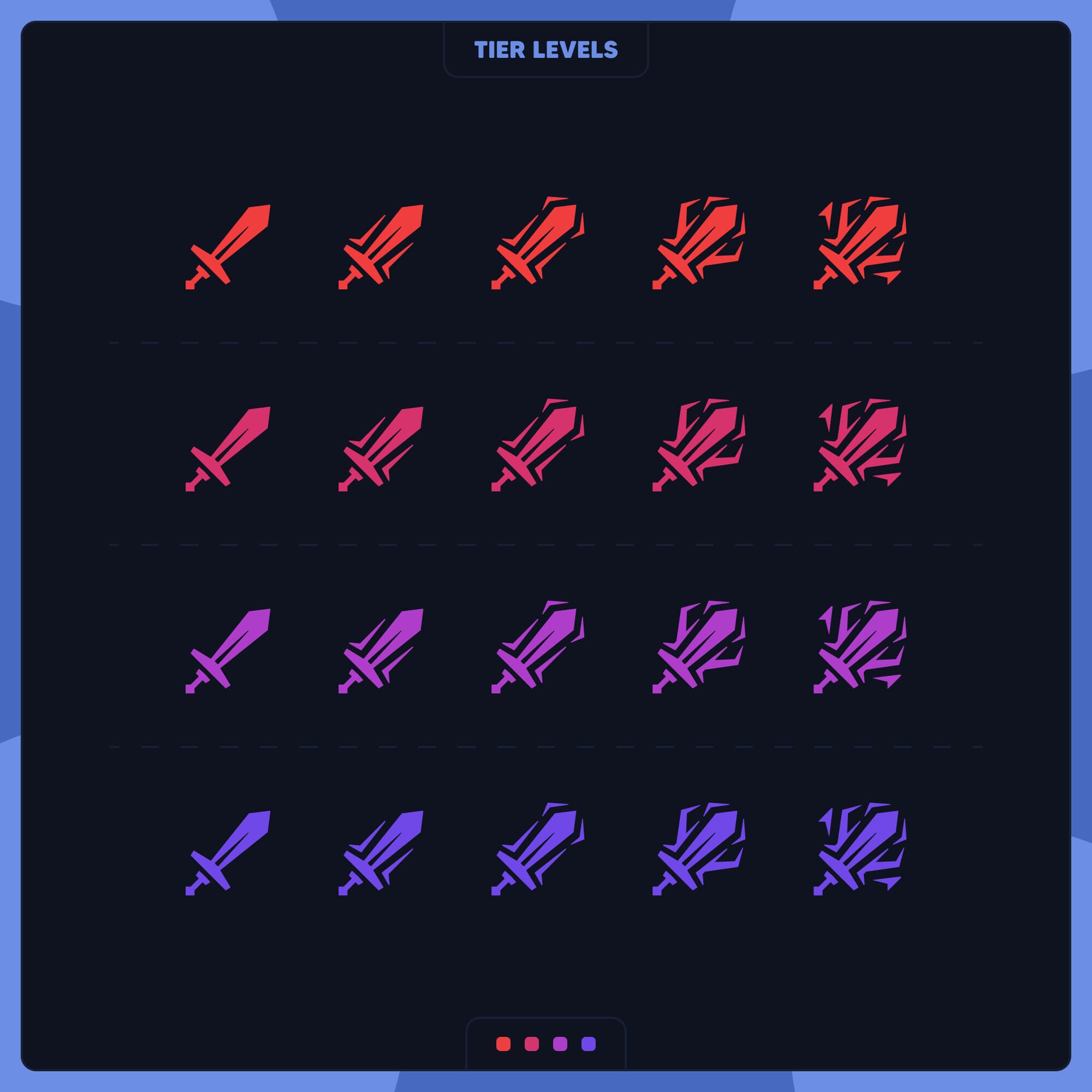Swords Sub Badges for Twitch Twitch Sub & Bit Badges Blade Sub Badges ...