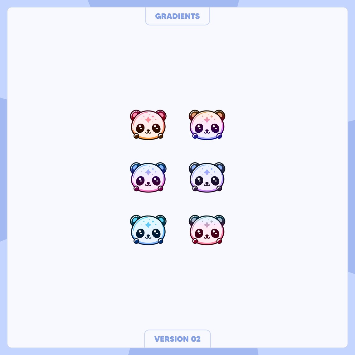 Cute Pandas Sub Badges for Twitch Twitch Sub & Bit Badges Panda Sub ...
