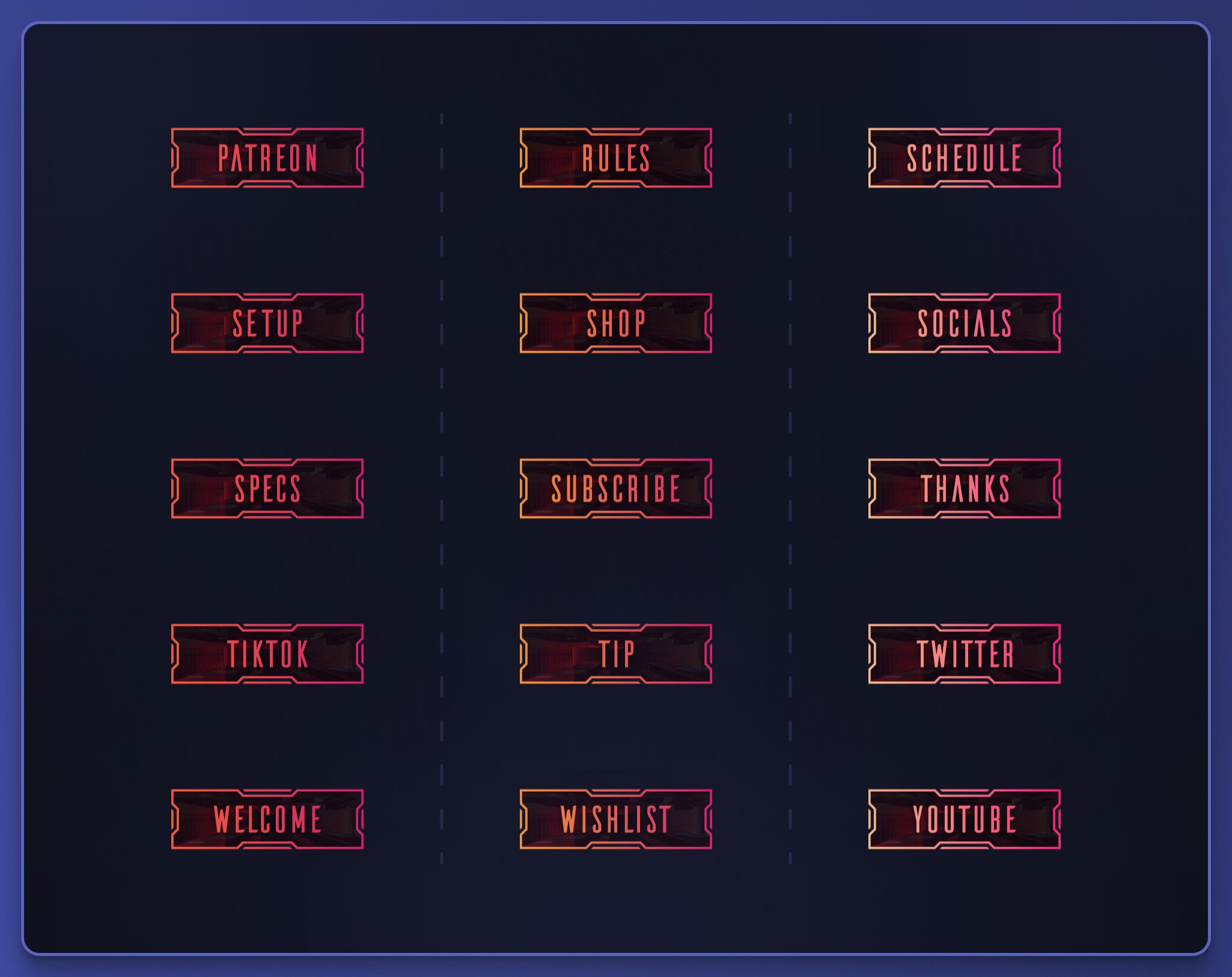 Cyberpunk 30 Twitch Panels in 8 Colors Cyber Panels Hacker - Etsy Australia