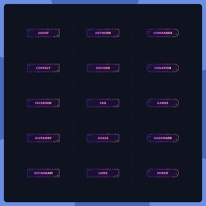 Starlight 30 Twitch Panels in 3 Versions and 6 Colors Kawaii Panels ...
