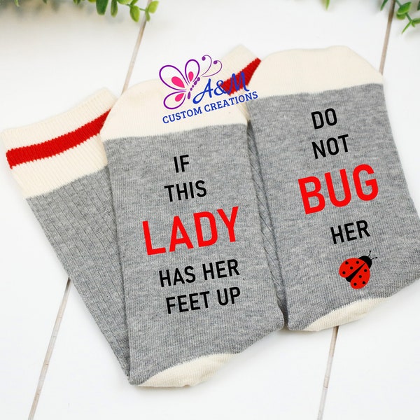Lady Bug Socks - Etsy