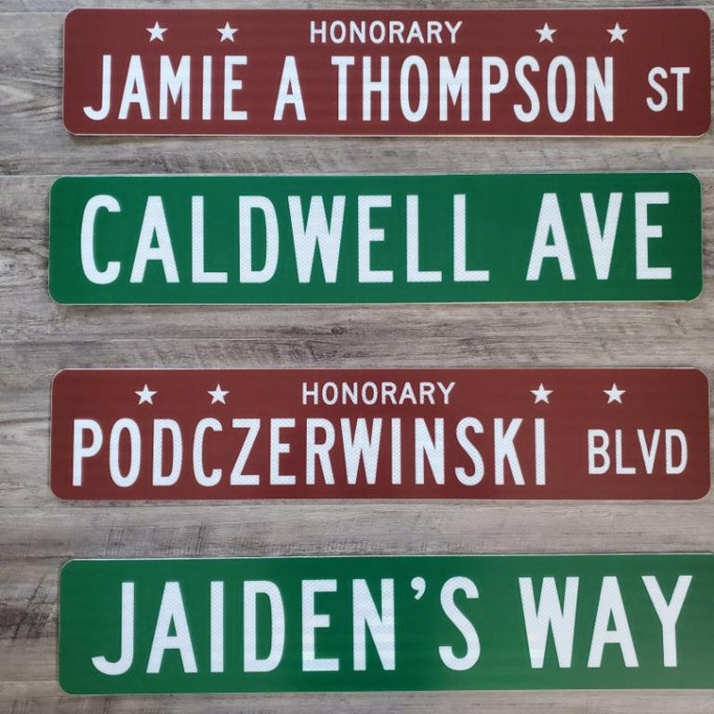 City Street Sign - Etsy