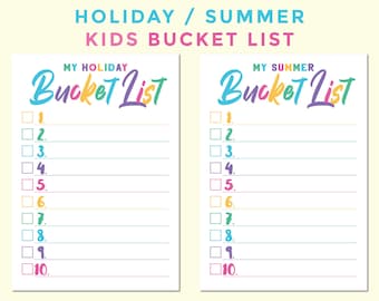 Summer Bucket List Printable - Etsy