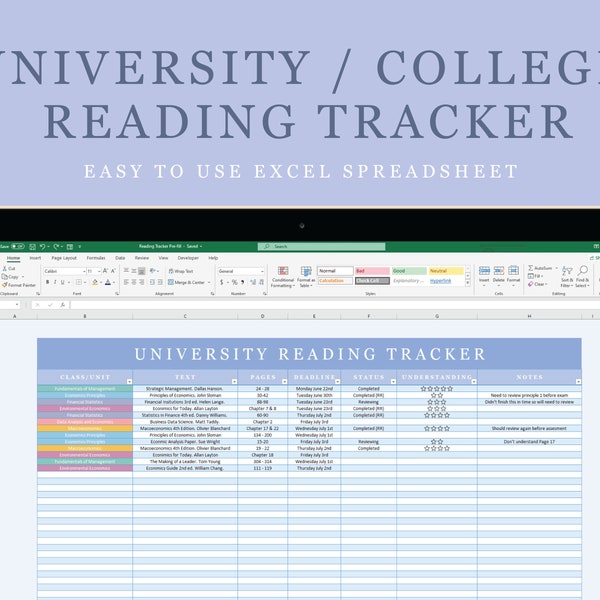 College Tracking Spreadsheet - Etsy