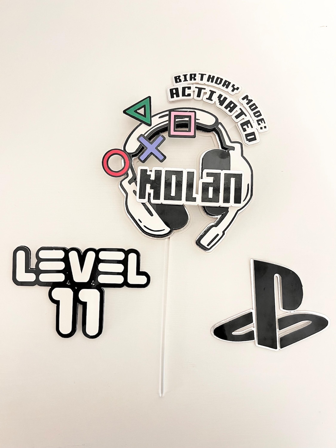 Playstation Cake Topper Playstation Cupcake Toppers PS4 PS5 Cake Theme ...