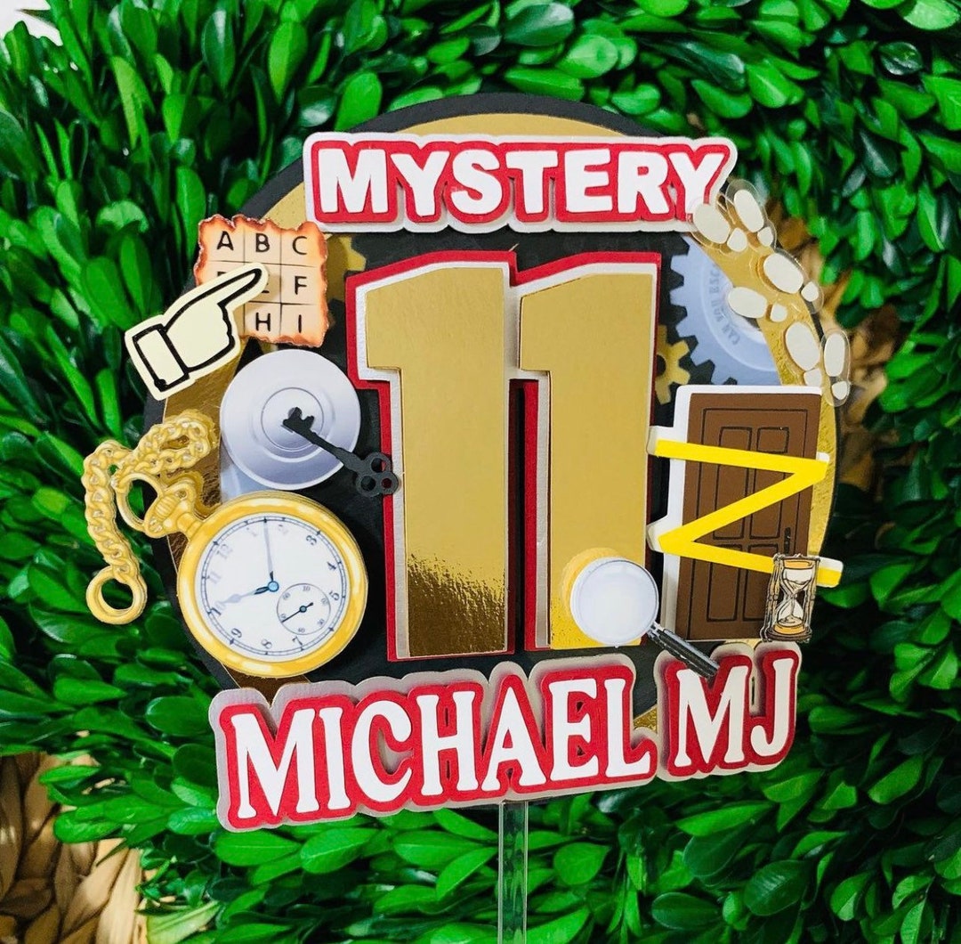 Escape Room Cake Topper Mystery Cake Topper Mystery Solving Topper ...