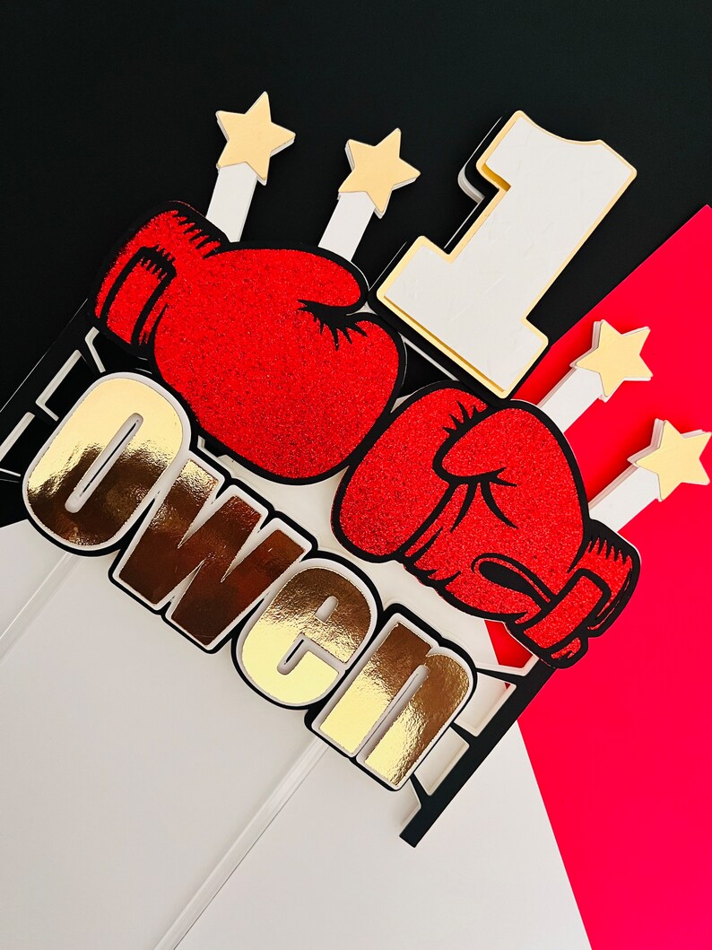 Personalized Boxing Gloves Cake Topper Boxing Cake Topper - Etsy