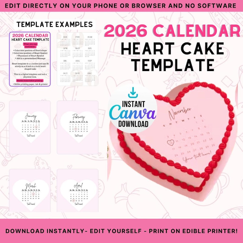 2026 Edible Calendar - Etsy