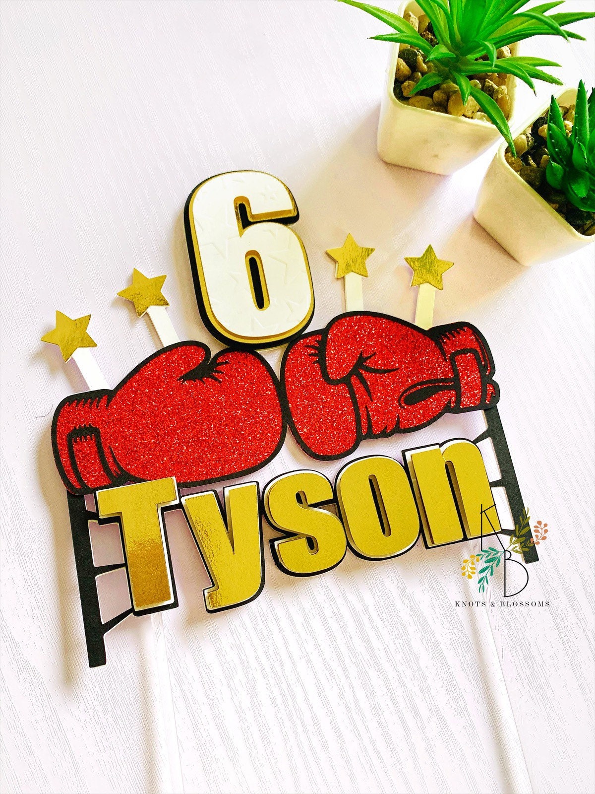 Personalized Boxing Gloves Cake Topper Boxing Cake Topper - Etsy