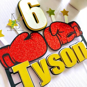Personalized Boxing Gloves Cake Topper | Boxing Cake Topper | Boxing ...