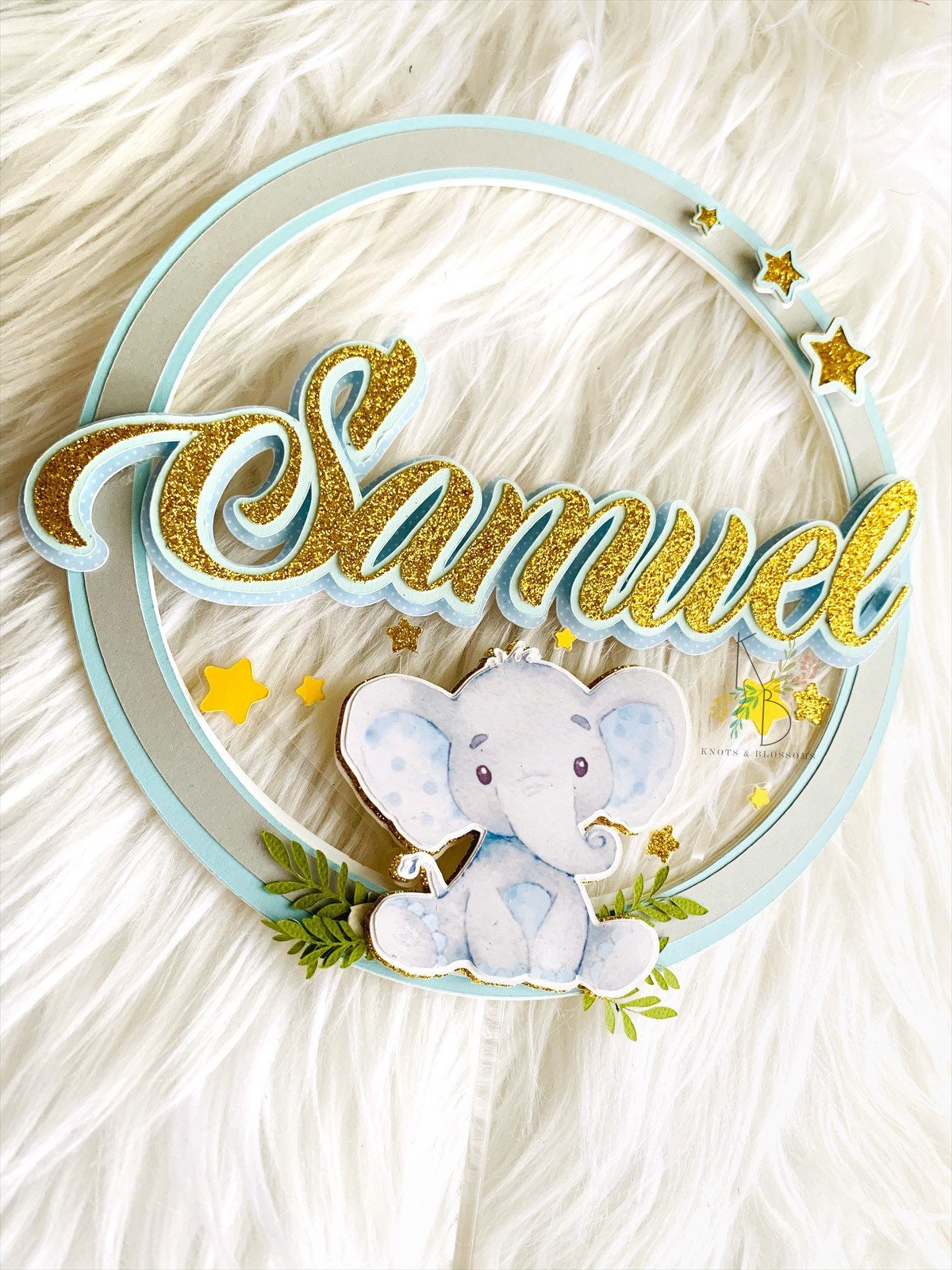 Elephant Baby Shower Girl Cake Topper - Etsy