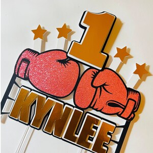 Personalized Boxing Gloves Cake Topper | Boxing Cake Topper | Boxing ...