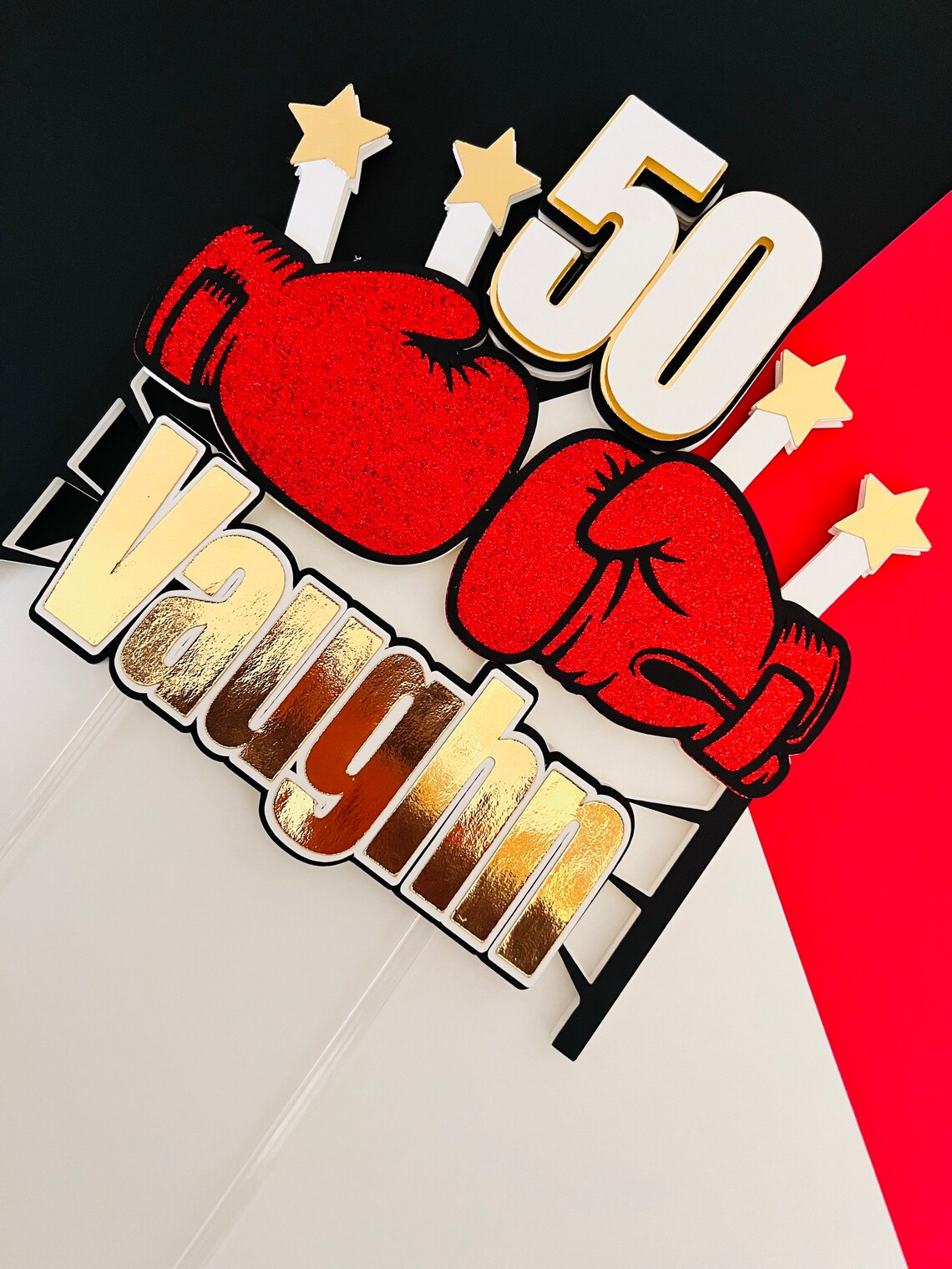 Personalized Boxing Gloves Cake Topper Boxing Cake Topper - Etsy