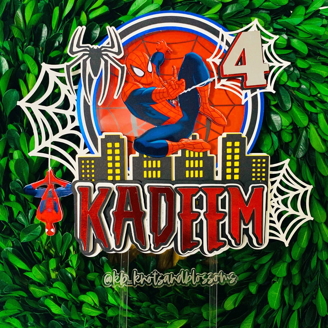 Spider-man Cake Topper Spider-man Birthday Party Spider-man Topper ...