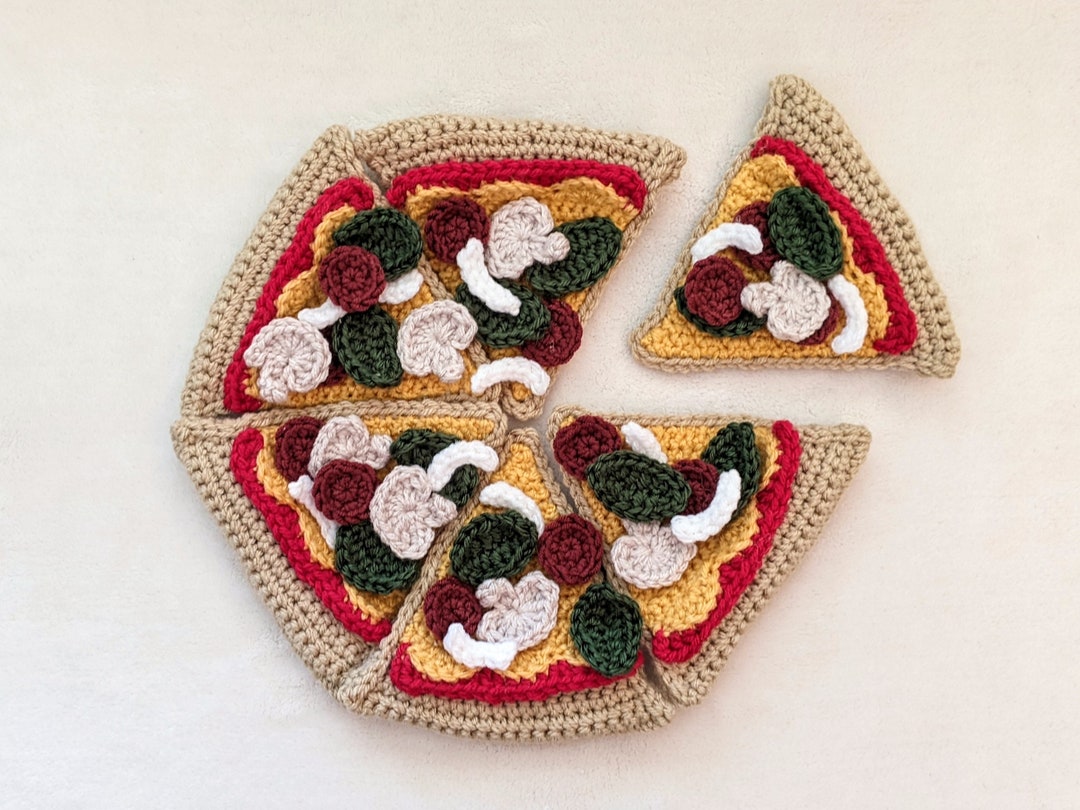 PDF ONLY | Pizza Plushie Crochet Pattern, DIY Play Food Gift - Etsy