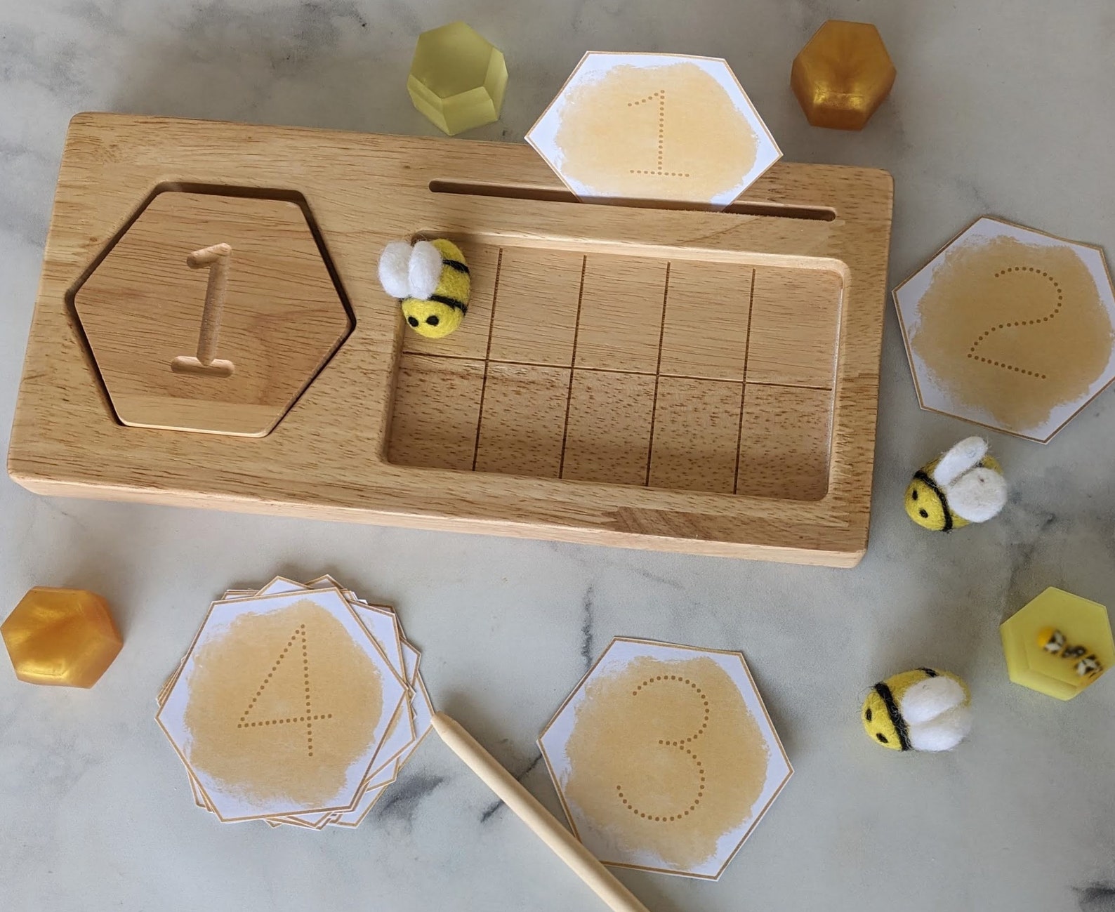 Hexagon Tracing Number Cards 1-10 | Homeschool Printables | Preschool ...