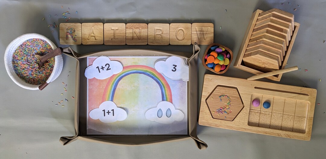 Rainbow Math | Homeschool Printable | Preschool Flashcards | Montessori ...