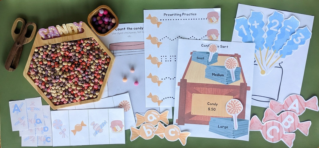 Candy Preschool Activity Bundle | Homeschool Resources | Education ...