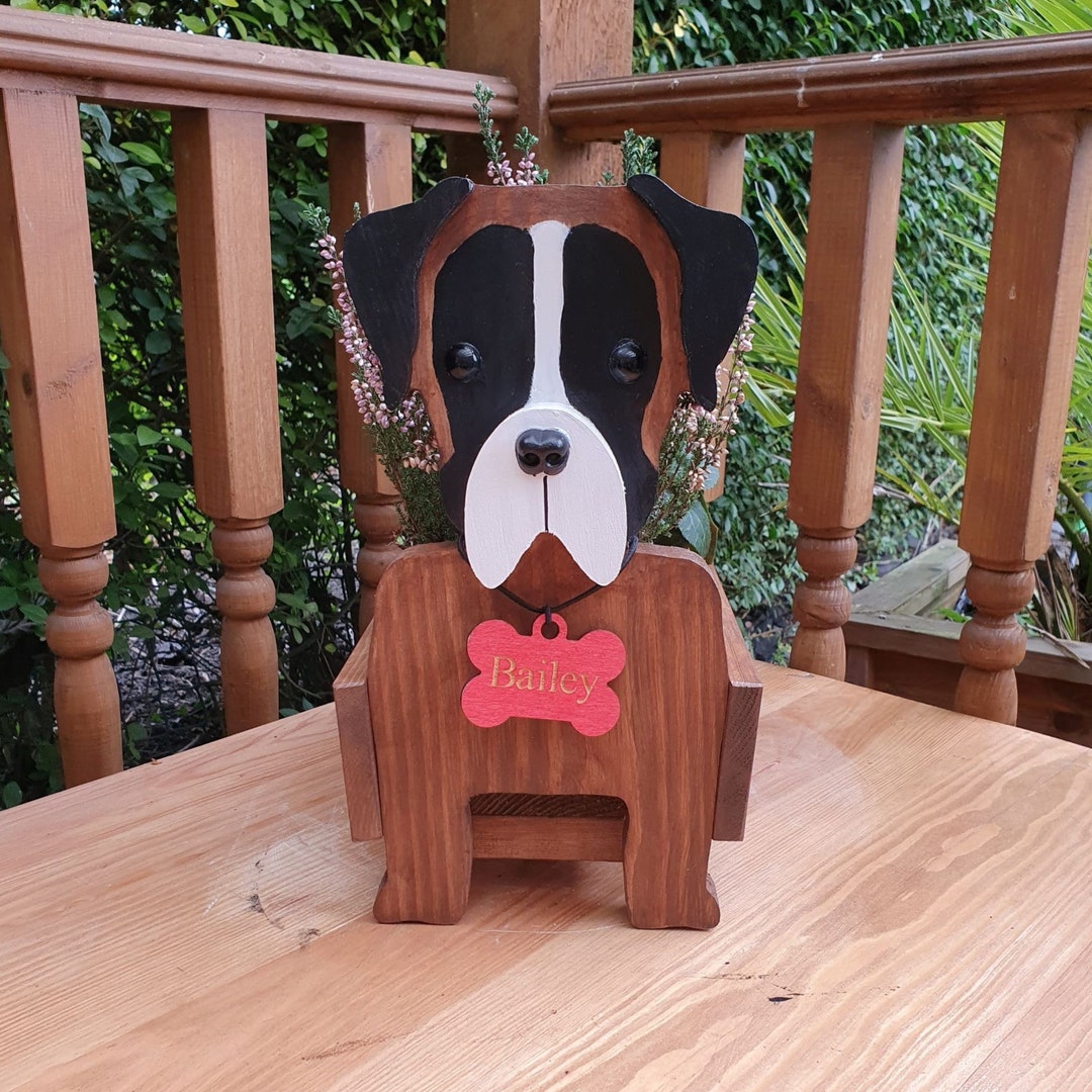 Boxer Pet Planter - Dog Planter - Birthday Gift - Etsy