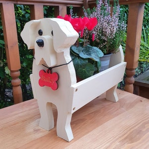 Golden Labrador Dog Planter, Garden Memorial Gift. - Etsy