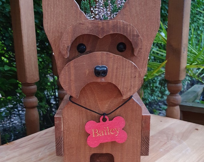 Yorkshire Terrier Pet Planter Dog Planter Birthday Gift Garden Planter ...