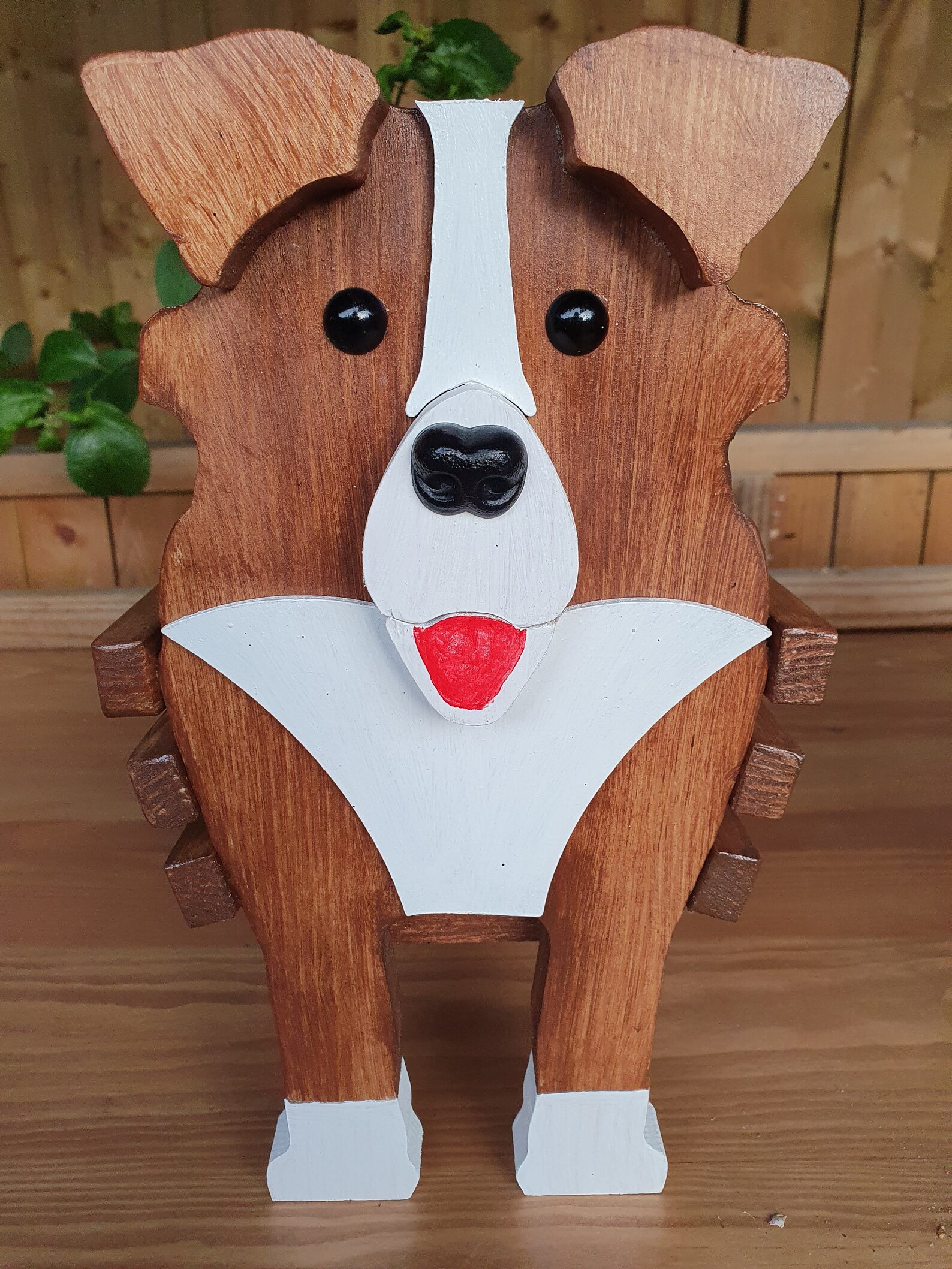 Brown Border Collie Pet Planter - Dog Planter - Birthday Gift - Etsy