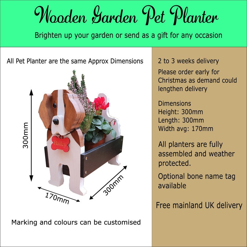 Black Labrador Dog Planter – Outdoor Garden Decor - Memorial Gift - Etsy