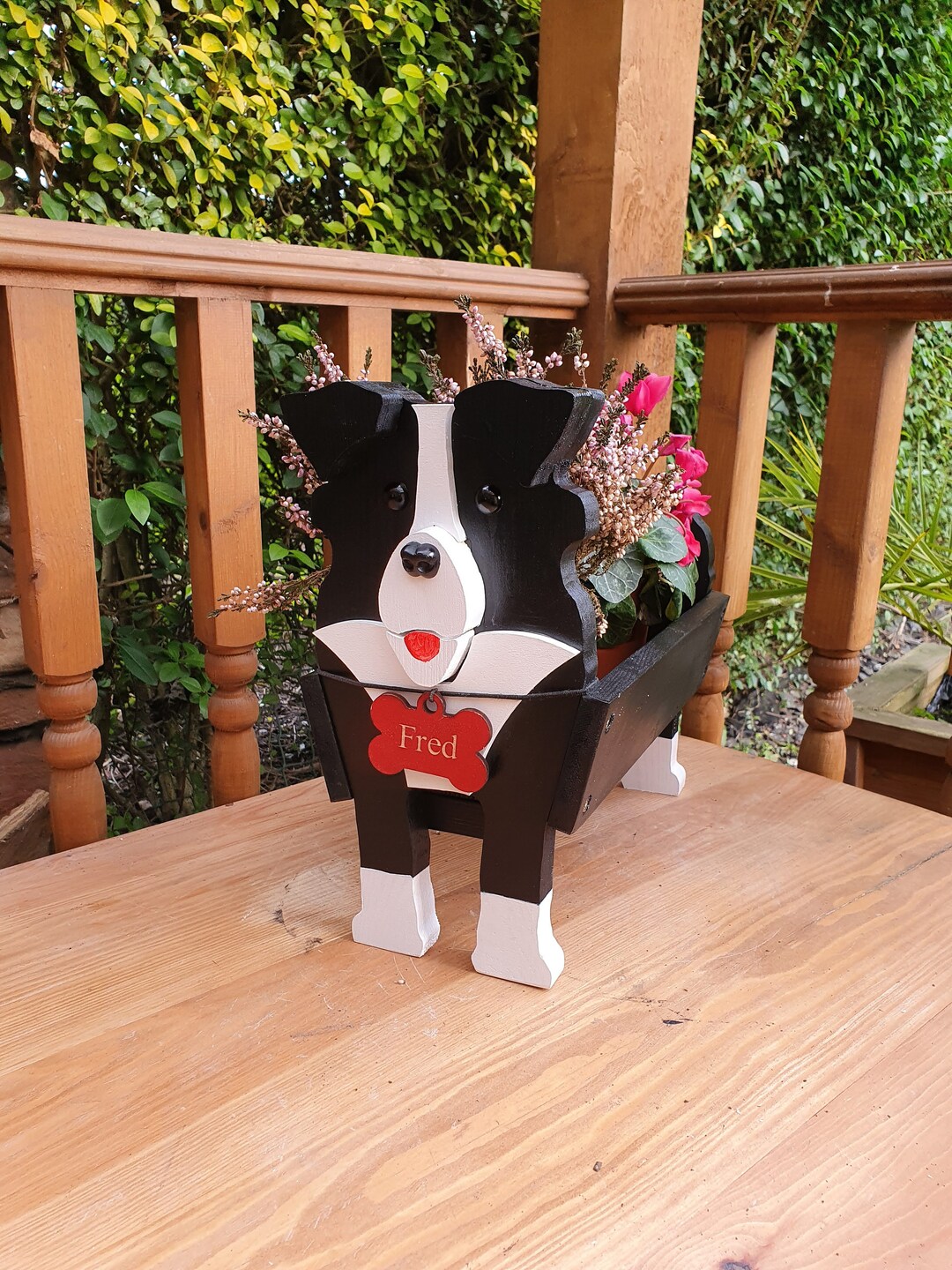 Border Collie Pet Planter Toy Holder Birthday Gift - Etsy