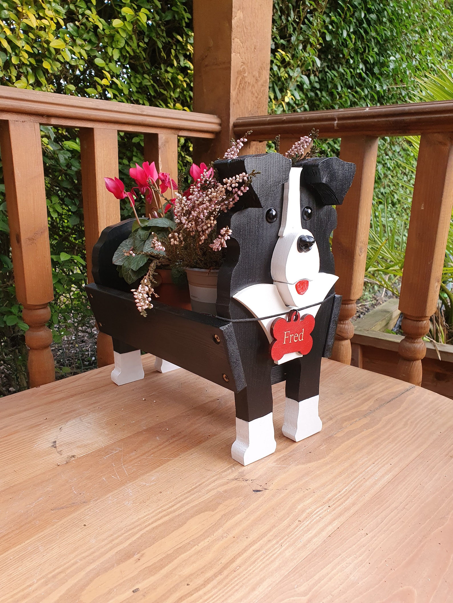 Border Collie Pet Planter Toy Holder Birthday Gift | Etsy