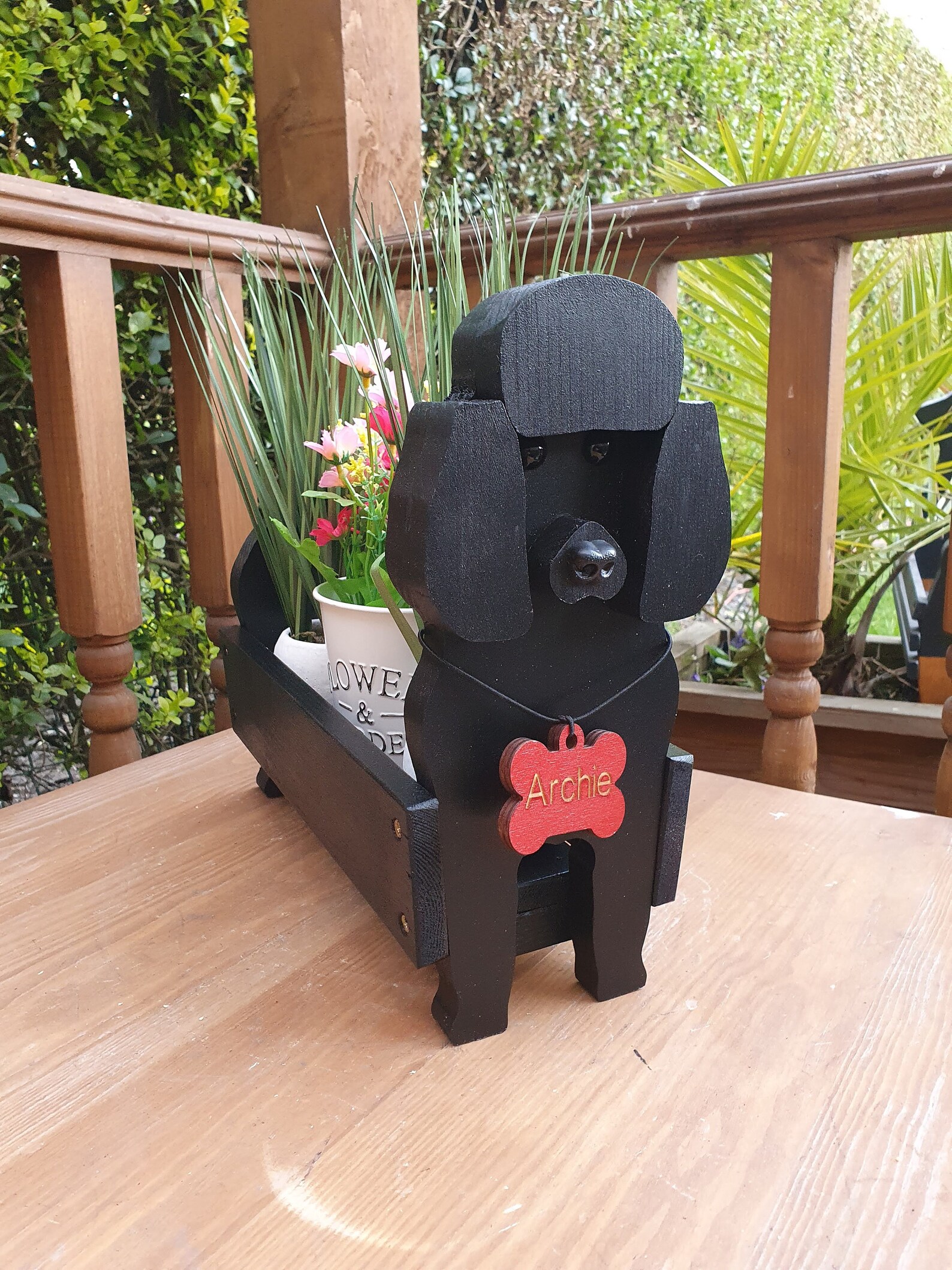 Black Poodle Pet Planter Dog Planter Birthday Gift - Etsy UK