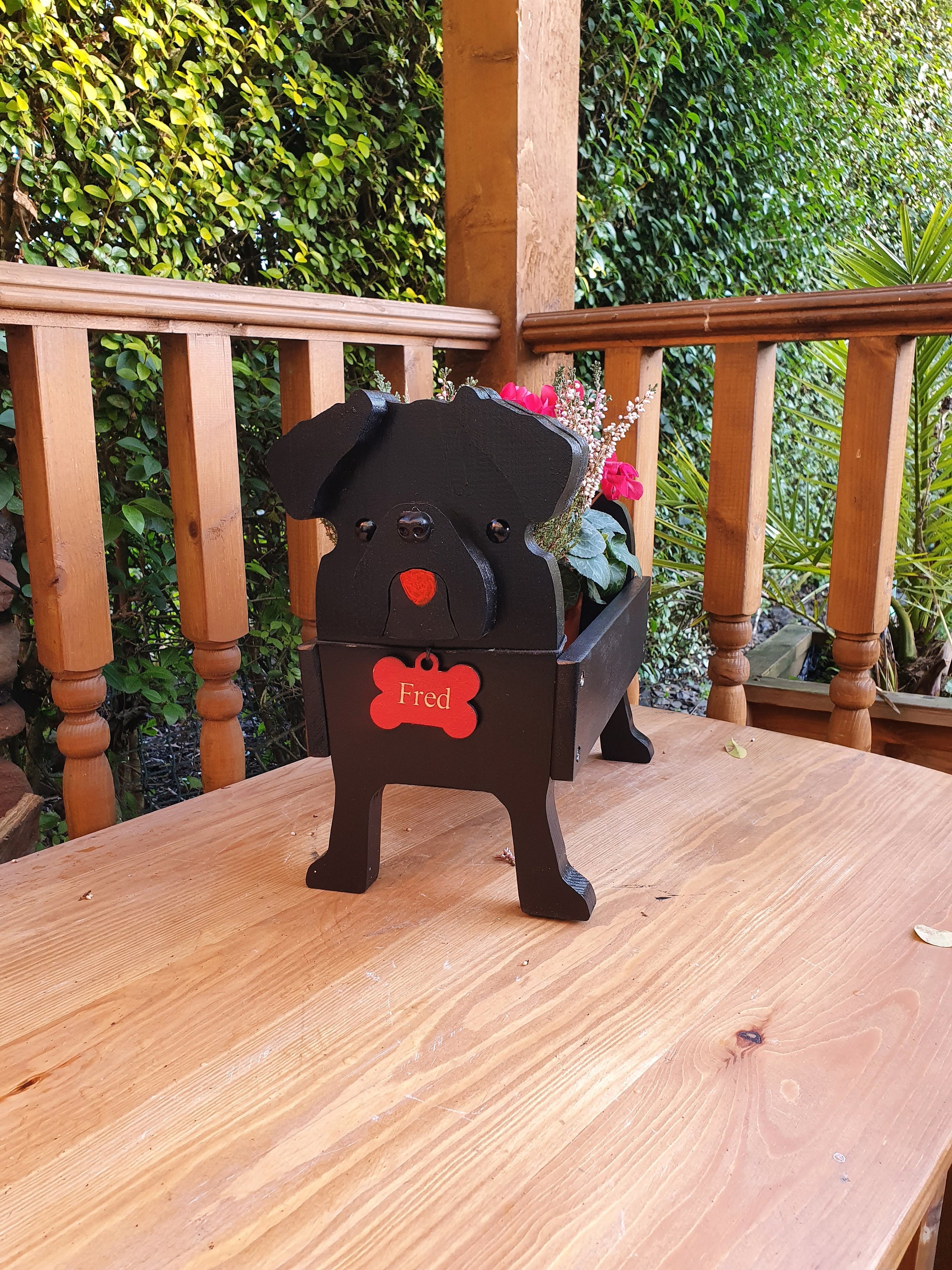 Black Pug Pet Planter Birthday Gift | Etsy