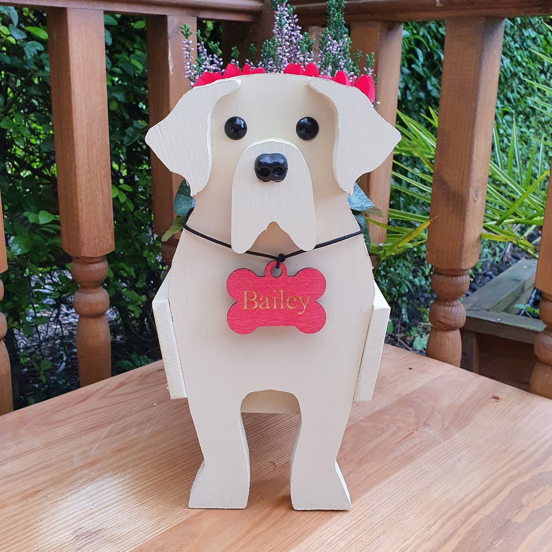 Golden Labrador Pet Planter, Birthday Gift, Dog Planter, Fathers Day ...