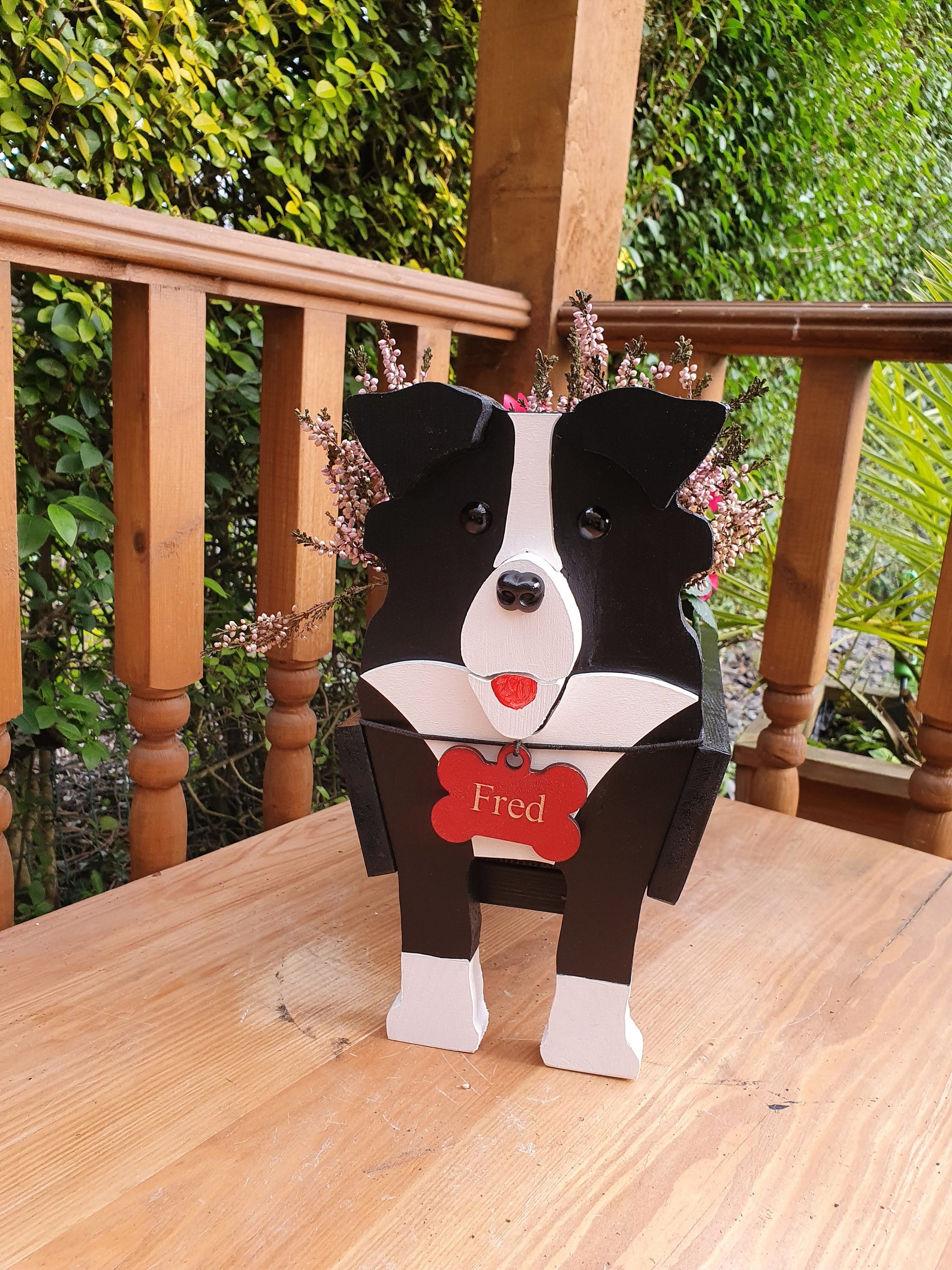 Border Collie Pet Planter Toy Holder Birthday Gift - Etsy UK