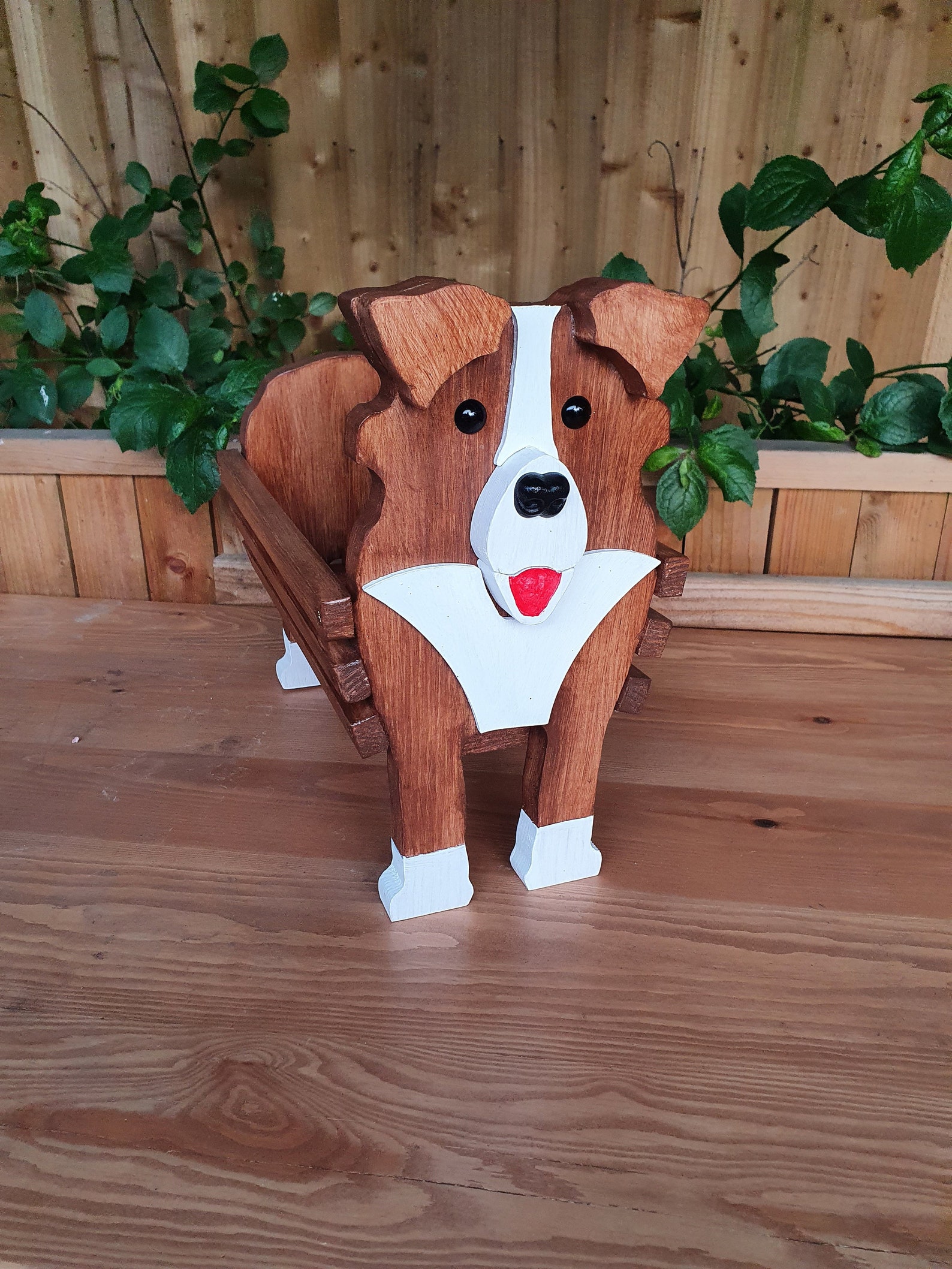 Brown Border Collie Pet Planter - Dog Planter - Birthday Gift - Etsy UK
