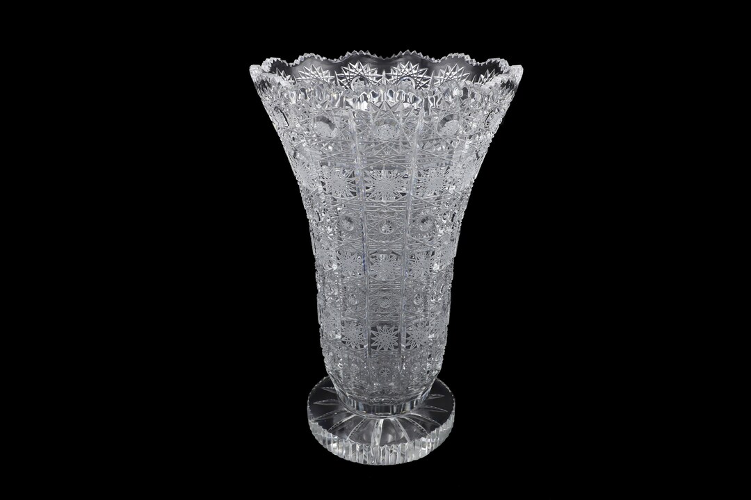 Vase, Handmade Vase, Glass Vase, Crystal Vase, Vintage Crystal Vase ...