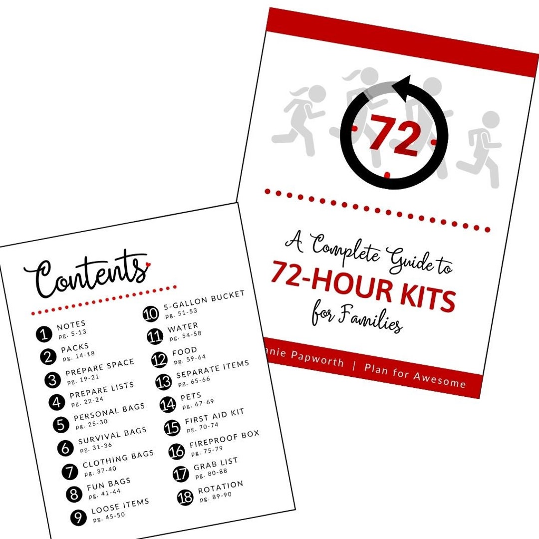 The COMPLETE Guide to 72-hour Kits for Families With 25 Supporting ...