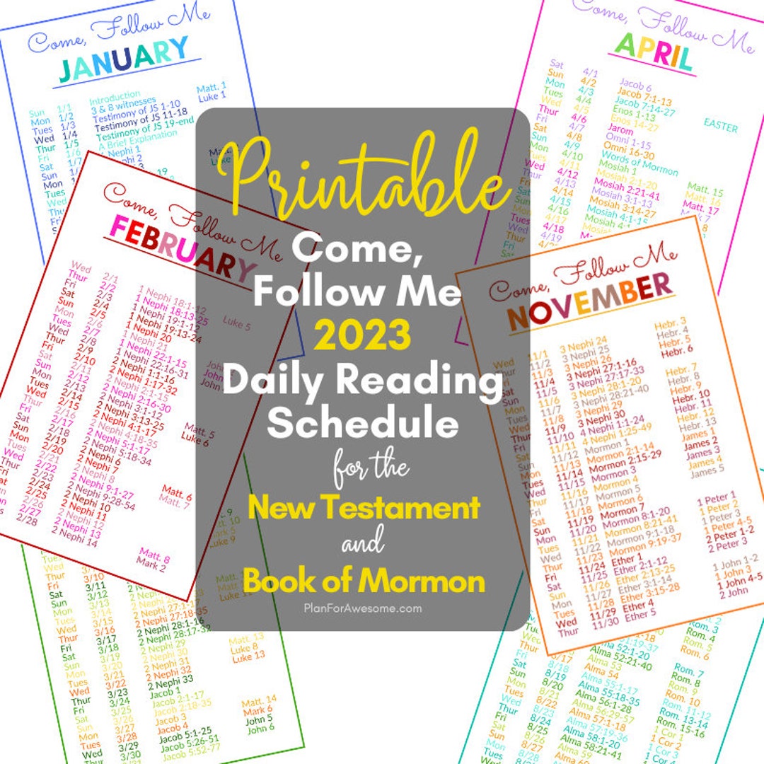 2023 Printable Come Follow Me Daily Reading Schedule for the - Etsy 2023 Printable Come Follow Me Daily Reading Schedule for the - Etsy