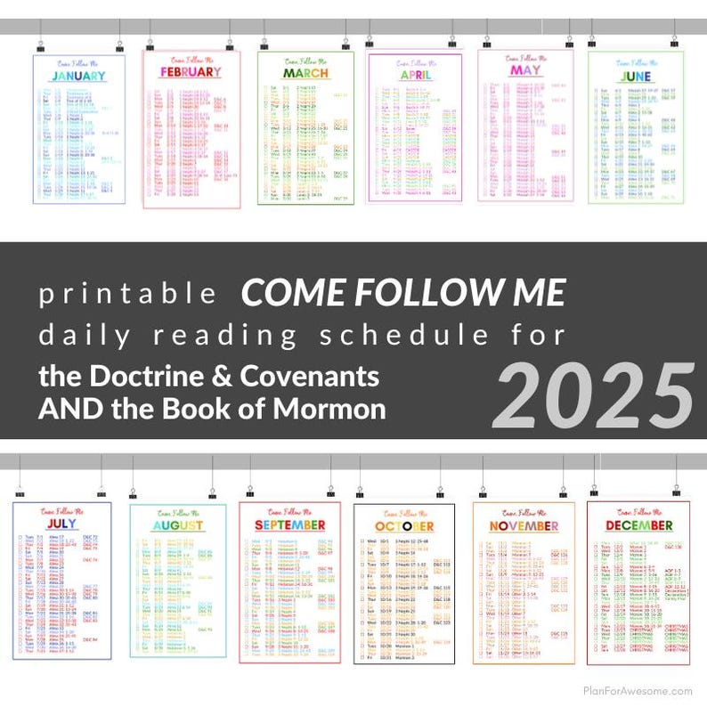 2025 Printable Come, Follow Me Daily Reading Schedule for the Doctrine ...