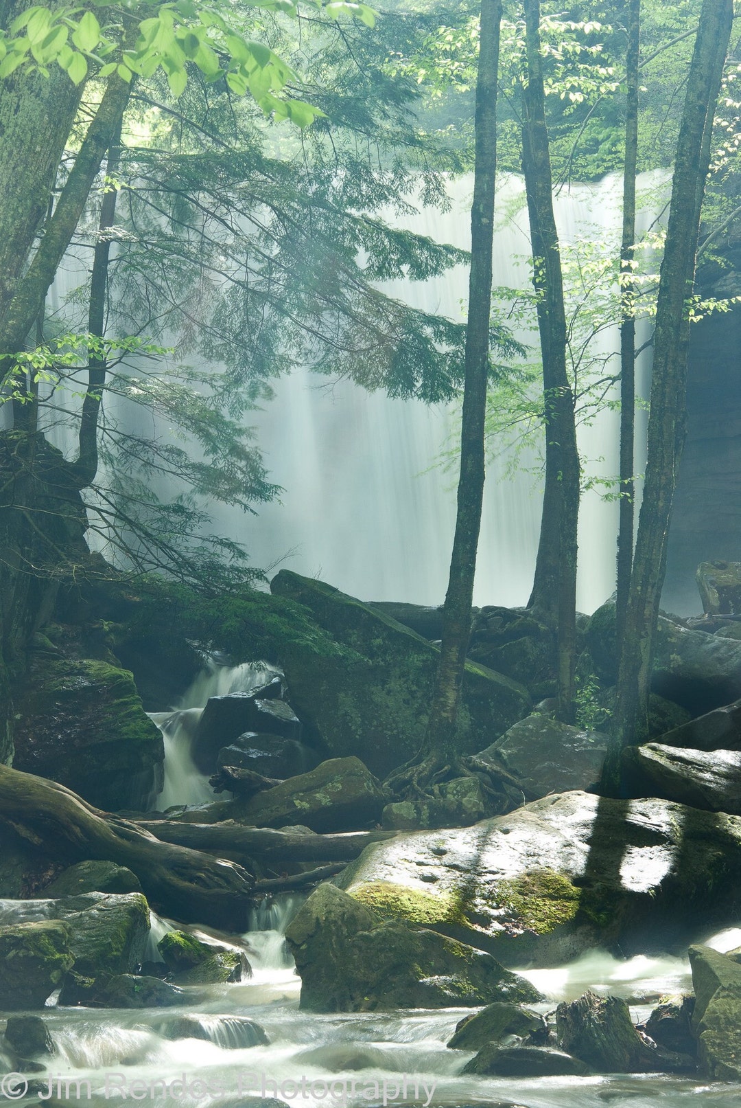 Misty Waterfall Summer Nature Photography: Cucumber Falls, Ohiopyle ...