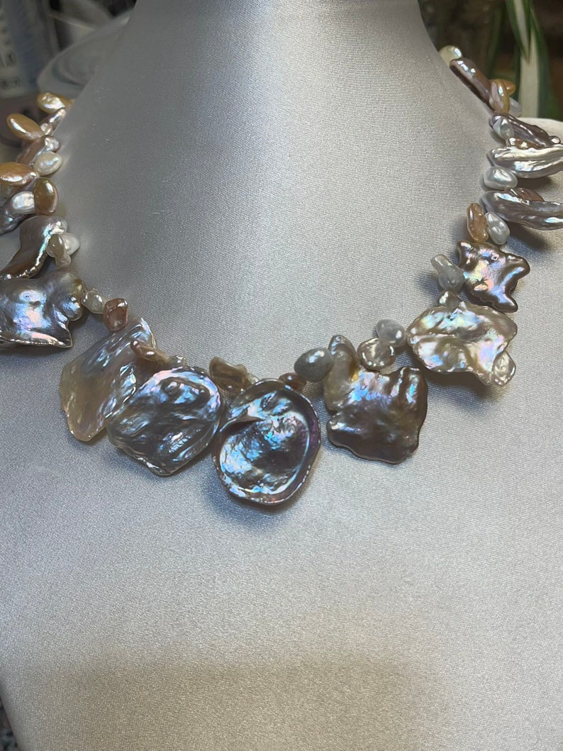 Natural Color Keshi Pearl Necklace - Etsy