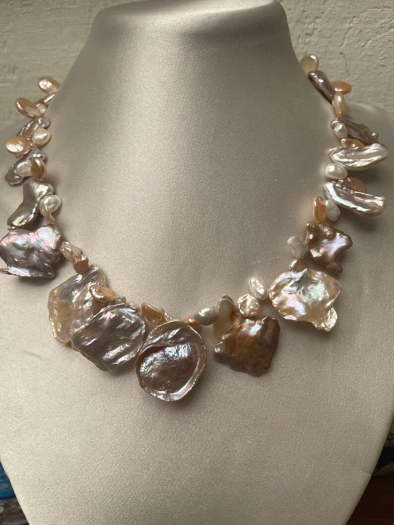 Natural Color Keshi Pearl Necklace - Etsy