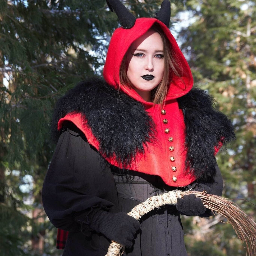 KRAMPUS Hood for Adults PATTERN, Pdf Download, VIDEO Tutorial, Krampus ...