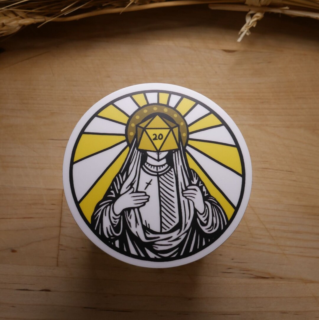 Dice God Sticker, D20 Sticker, Tabletop Games, Nerdy Gifts for Him ...