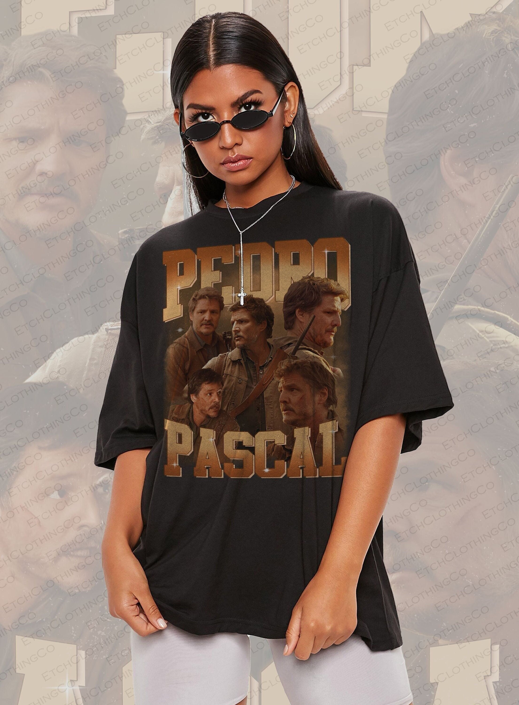 PEDRO PASCAL Shirt, Actor Pedro Pascal Shirt Retro 90s