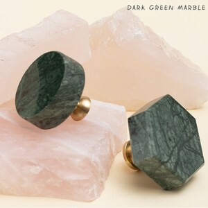 Marble Brass Cabinet Handles, Marble Handles Knobs Hardware, Green ...
