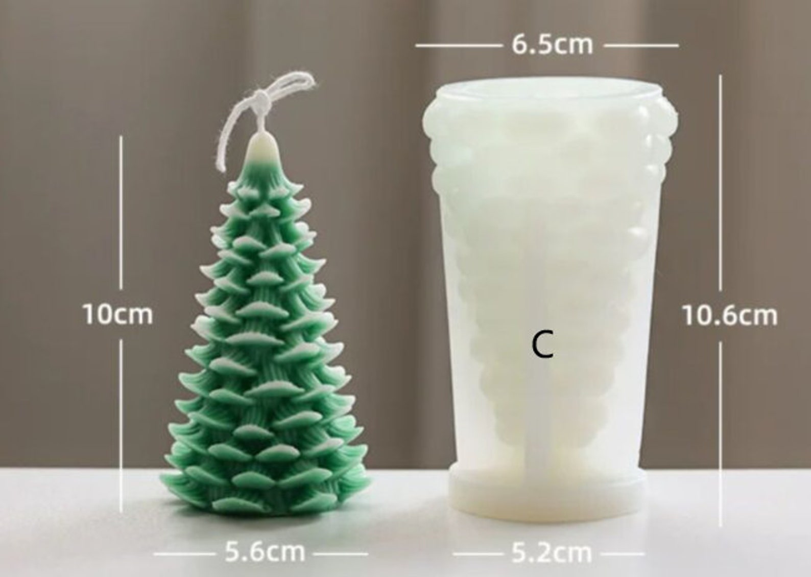 Christmas Candle Mold Christmas Tree Candle Mold Christmas - Etsy