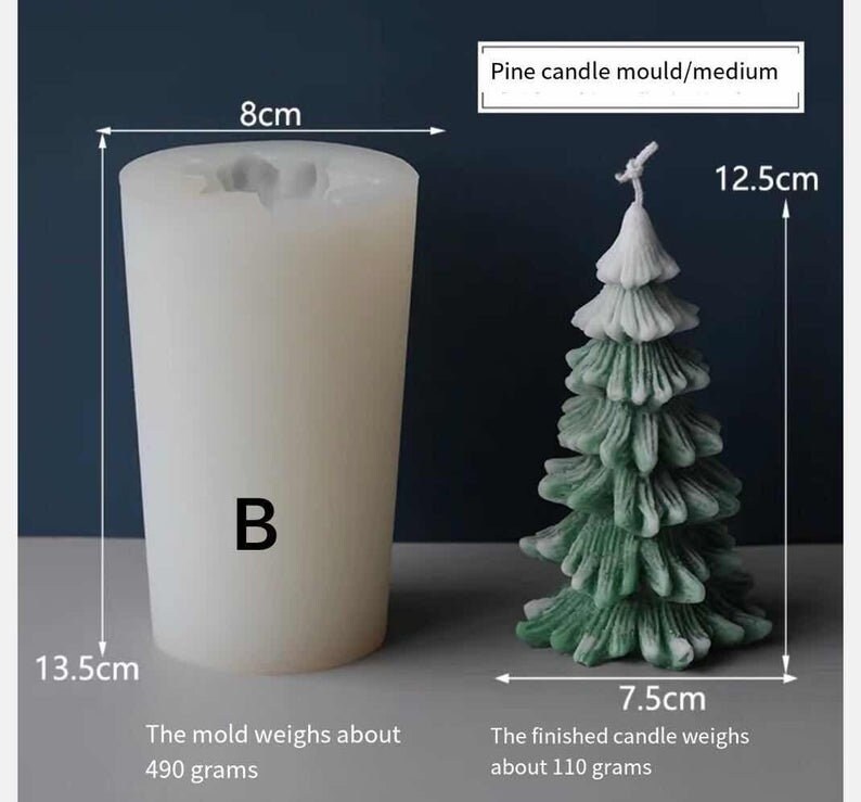 Christmas Candle Mold Christmas Tree Candle Mold Christmas - Etsy