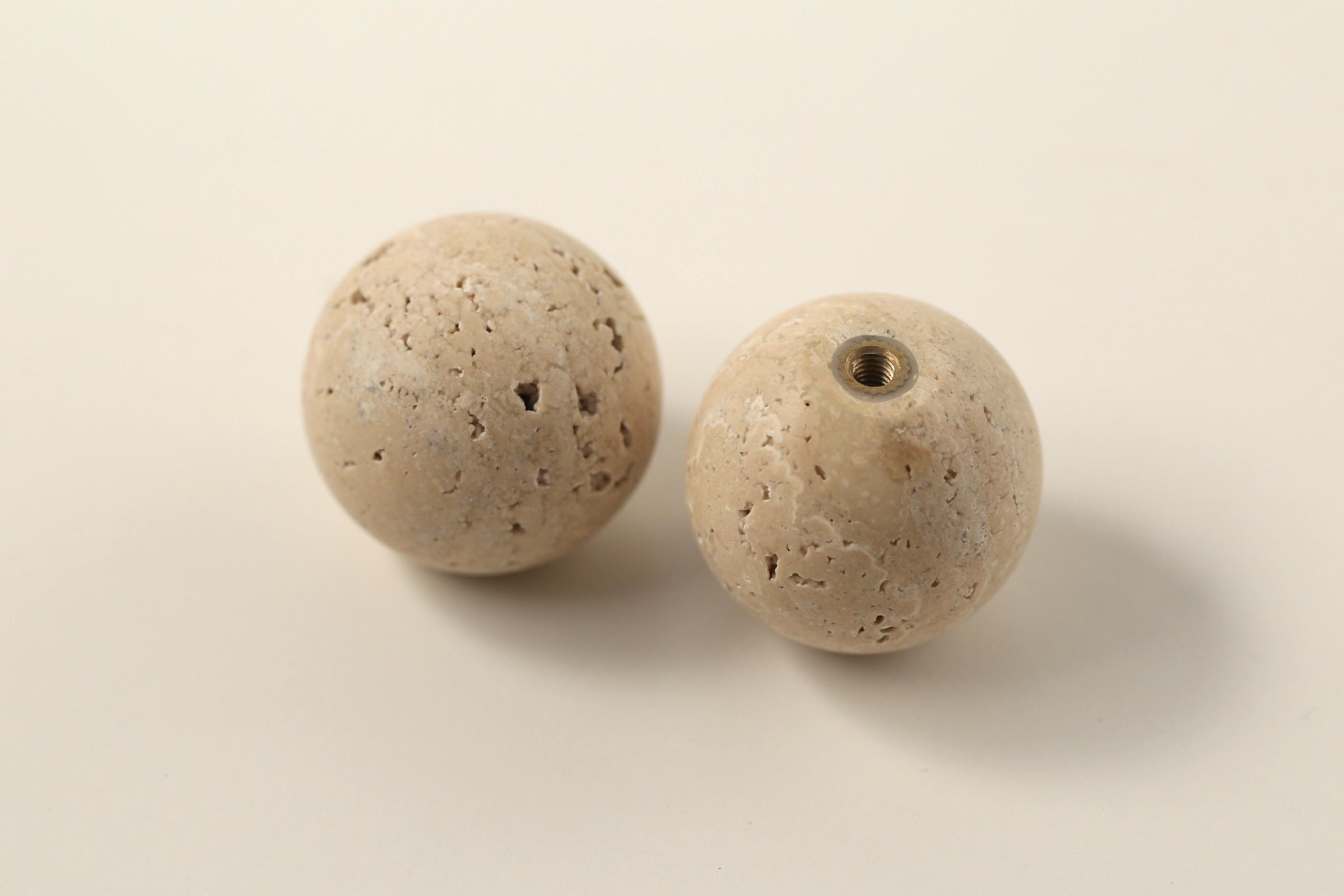 Travertine Brass Cabinet Drawer Knob, Marble Handles Knobs Hardware ...