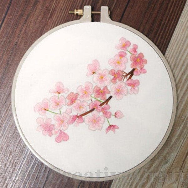Cherry Blossom Embroidery - Etsy UK