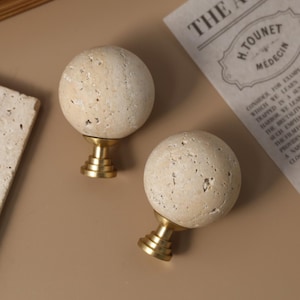 Travertine Brass Cabinet Drawer Knob, Marble Handles Knobs Hardware ...
